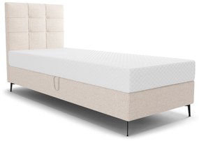 Jednolůžková postel 90 cm Infernus Bonell (béžová) (s roštem, s úl. prostorem). 1082276