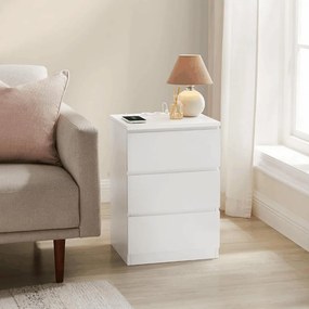 Noční stolek ANT-E1161 WT, mdf, bílá (40 x 35) cm
