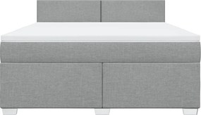 Box spring postel s matrací světle šedá 180 x 200 cm textil 3288260