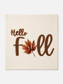 Sinsay - Dekorační povlak na polštář s nápisem „Hello Fall“ - krémová