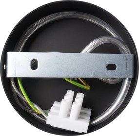 Nástěnné svítidlo Capital, 1x černé kovové stínítko, (fi 21cm), b
