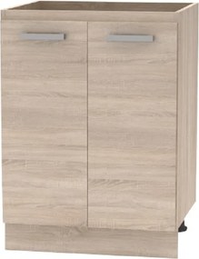 Spodní skříňka 60 2DV, dub sonoma, NOPL-057-0S