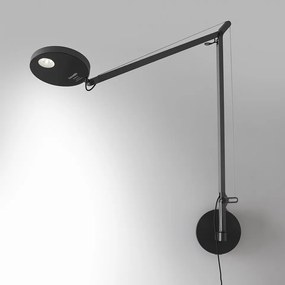 Artemide 1734010A + 1742010A Demetra, šedá nástěnná LED lampa s dotykovým stmívačem, 8W LED 3000K, 63+63cm