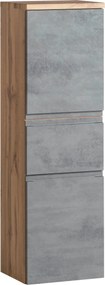 XXXLutz MIDI SKŘÍŇKA, světle šedá, dub wotan, 40/130/35 cm Held - Online Only koupelnové skříňky - 000307016839