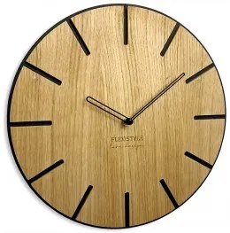 Flexistyle z216 - dubové nástěnné hodiny s průměrem 30 cm