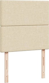 Box spring postel s matrací krémová 90x190 cm textil 3291133