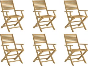 Skládací židle 6 ks 54,5x61,5x86,5 cm Masivní akácie 3214226