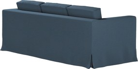 Potah na pohovku IKEA  Karlanda 3-místná nerozkládací, dlouhý barva modrá látka pletený vzor