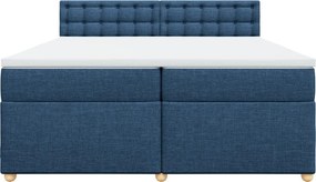 Box spring postel s matrací modrá 200x200 cm textil 3289107