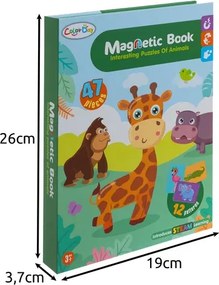 Magnetická puzzle knižka - Africká zvířata