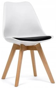 Bestent Jídelní židle bílo-černá skandinávský styl Basic