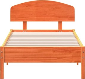 Postel bez matrace voskově hnědá 100 x 200 cm masivní borovice 3207220
