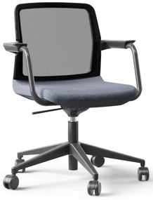 NARBUTAS - Židle WIND SWA414 s lakovanými područkami - černý opěrák