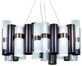 Slamp La-Lollo Pewter-white suspension L, designové závěsné svítidlo, 80W LED 2700K stmívatelné, průměr 80cm