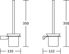 Mexen Rino, záchodový wc kartáč, chromová, 7027050-00