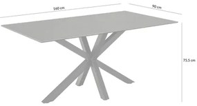 Jídelní stůl s keramickou deskou černý ZEUS