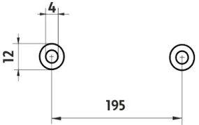 Nimco Držák na ručníky, 21 cm MAYA - MA 29060-26