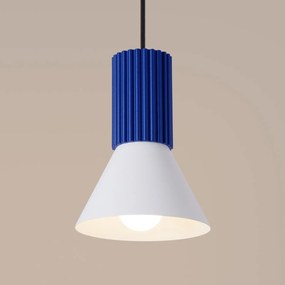 Sollux Lighting Závěsná lampa ESTRIA 1 bílá/ultramarínová