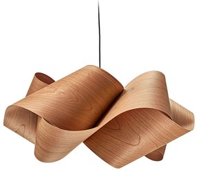 Designové svítidlo z dřevěné dýhy Swirl  Designové svítidlo z dřevěné dýhy Swirl Barva rozety: Černá, Dekor: Přírodní třešňové dřevo, Průměr a výška:…