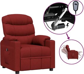 Elektrické polohovací křeslo vínové textil 3143494