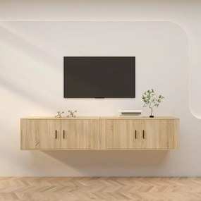 Nástěnné TV skříňky 2 ks dub sonoma 100 x 34,5 x 40 cm 3188369