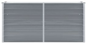 vidaXL Vyvýšený záhon pozinkovaná ocel 160 x 40 x 77 cm šedý