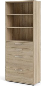 Skříň Modulo 89 x 40 x 221,5 cm, se zásuvkami, dub sonoma