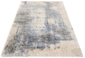 Kusový koberec shaggy Kerem krémově modrý 160x229cm