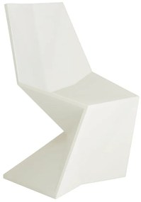 VONDOM Krémově bílá plastová jídelní židle VERTEX