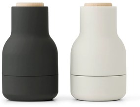 Audo Copenhagen Mlýnek na sůl a pepř Bottle Ash/Carbon Beech Small - set 2 ks, černá barva, bílá barva, kov, plast, keramika