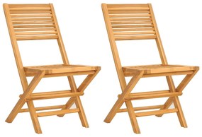 Skládací zahradní židle 2 ks 47x62x90 cm masivní teakové dřevo,  362761