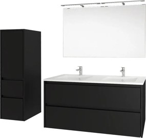 Mereo Mereo, Opto, koupelnová skříňka s umyvadlem z litého mramoru 61 cm, bílá, dub, bílá/dub, černá, CN920M