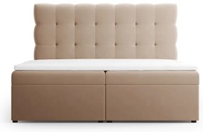 Světle hnědá boxspring postel s úložným prostorem 180x200 cm Bali – Cosmopolitan Design