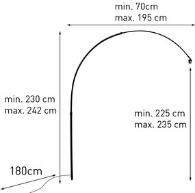 Oblouk pro obloukovou lampu XXL mosaz