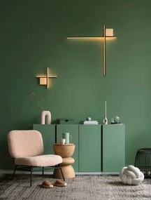 Designové nástěnné svítidlo Cross 80 zlatá