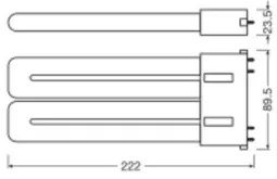 LED žárovka 2G10 (4piny) LEDVANCE DULUX F 20W (36W) teplá bílá (3000K)