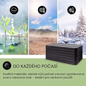 Blumfeldt Blum High Grow Straight, vyvýšený záhon, 120 x 60 x 60 cm, 432 l, ocel