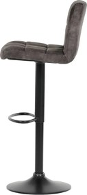 Autronic Židle barová, hnědá sametová látka, černá podnož AUB-827 BR4