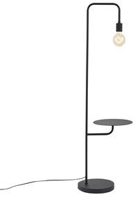 Moderní stojací lampa černá s kulatým stolem - Ostrich