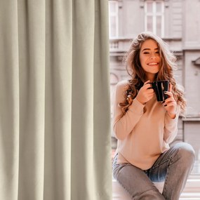 ZATEMŇOVACÍ ZÁVĚS NA PÁSCE ROSA 140X270 CM BÉŽOVÁ