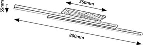 Rabalux Chromové stropní LED svítidlo Tamur 800mm 21W 71084