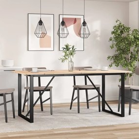 Jídelní stůl s O rámem 180 x 90 x 75 cm borové dřevo a ocel 3282678
