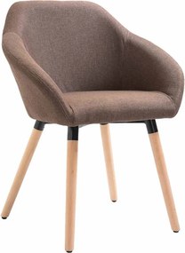Jídelní židle 4 ks hnědé textil 278410
