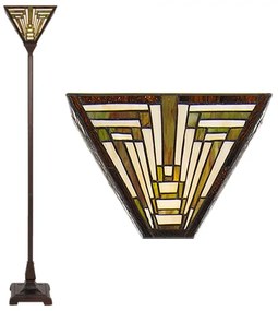 Stojací lampa Tiffany Triangl – 31x31x187 cm