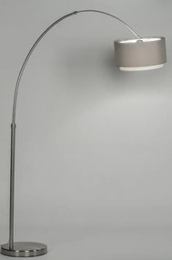 Stojací designová oblouková lampa Soffito Taupe Yersey