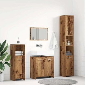 4dílná koupelnová sestava old wood kompozitní dřevo 3328553