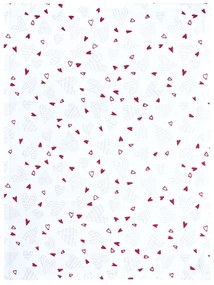 SCANquilt utěrka DEKORO srdíčka bíločervená 50 x 70 cm