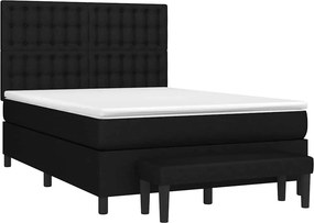 Box spring postel s matrací černá 140 x 190 cm textil 3136911