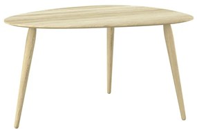 Odkládací stolek Play Trioval z dubového masivu- Ø90 Rozměry:: 90x32cm, typ dřeva:: přírodní dub