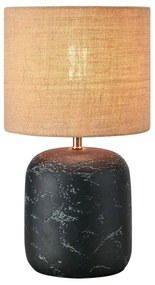 Stolní lampa se stínidlem z juty v černo-přírodní barvě (výška 45 cm) Montagna – Markslöjd